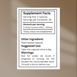 N-Acetyl Cysteine (NAC) Capsules 600mg Support Detox, Immunity & Lung ...